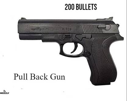 weezly TOY GUN Pull Back BB Gun Pistol Bullet Gun with 200 Bullets Guns ...
