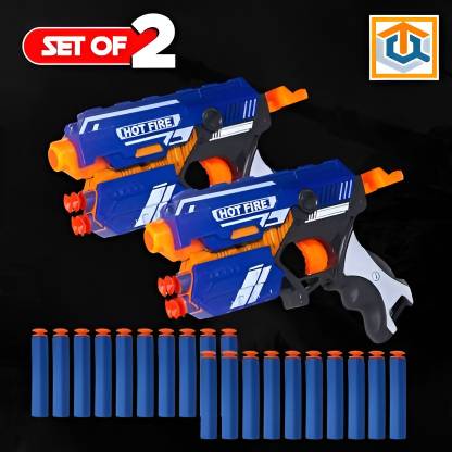 TopQore Hot Fire Blaze Storm Foam Blaster Toy Gun with 20 Bullets Guns ...