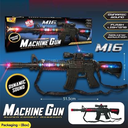 HALO NATION AK 47 Light & Sound Musical PUBG Machine Gun Toy AK47 M4 ...