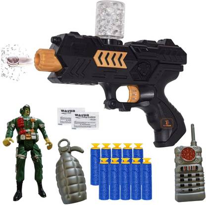 Toy Cloud Soft Blaster Jelly Gun with 10 Soft Foam Bullets, Army ...