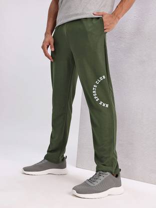 HRX by Hrithik Roshan Solid Men Green Track Pants - Buy HRX by Hrithik ...