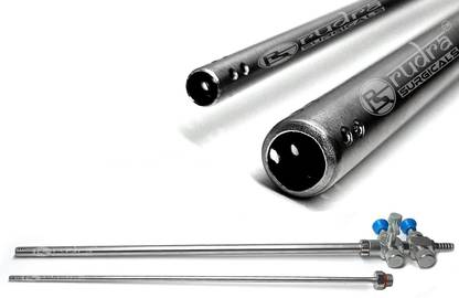 RUDRA SURGICALS WITH DEVICE Laparoscopic Trumpet suction 10-5mm Trocar ...
