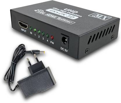 MX TV-out Cable HDMI SPILITTER 1 x 4 (HDMI 1 INPUT TO 4 OUTPUTS) with ...