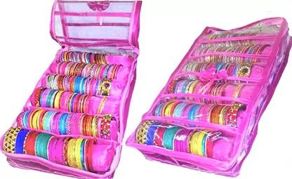 BRAVO AND CO Presents 2 PCS COMBO Bangle container pouch pink ...