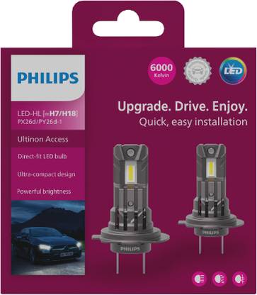 PHILIPS 11972U2500 Ultinon Access H7/H18 direct-fit 6000K Cool White ...