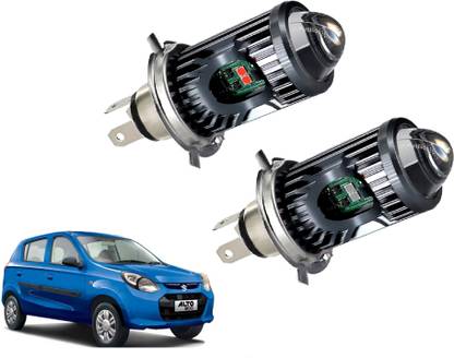 AUTO PEARL White/Yellow Dual Beam & Flicker Red/Blue H4 Led Bulb A010 ...