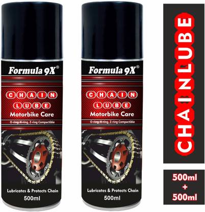 Formula 9x Chain Lube - 500ml + 500ml Combo Pack Chain Lubricant Spray ...