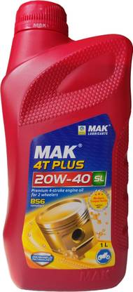 MAK 4T PLUS SL 20W-40 BS6 High Performance Engine Oil Price in India ...