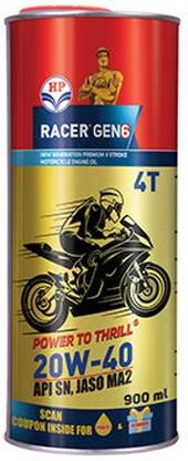 HP RACER GEN6 20W-40 TIN CAN RACER GEN6 20W-40 900ML TIN PACK SUTABLE ...