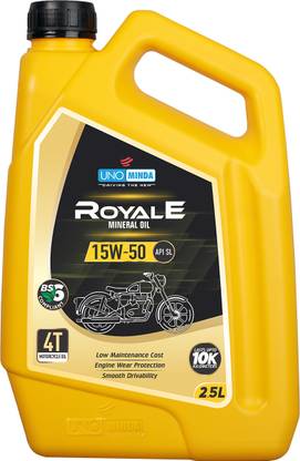 UNO MINDA RoyalE 15W-50 Mineral Engine Oil Price in India - Buy UNO ...