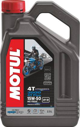 MOTUL 3000 4T Plus 15W-50HC-TECH Plus 15W-50 HC-Tech Mineral Engine Oil ...
