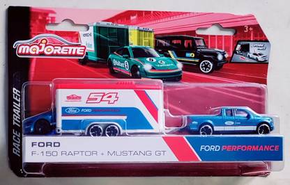 Majorette Ford F-150 Raptor and Mustang GT two toy cars including one ...