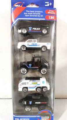 Upam 5 Pieces Police Cars Toys Set For Kids, Driving Die-Cast Emergency ...