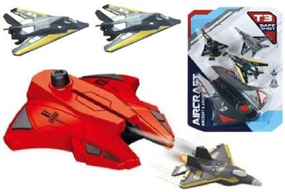 IndusBay Aircraft Launcher - Set of 3 Fighter Jet & 1 Airplane Launcher ...