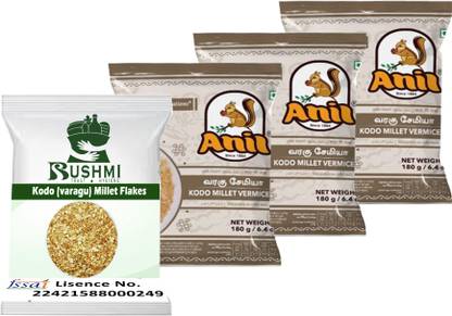 Rushmi Kodo (varagu) Flakes (Poha) 200g & Anil Kodo Vermicelli 480 g ...