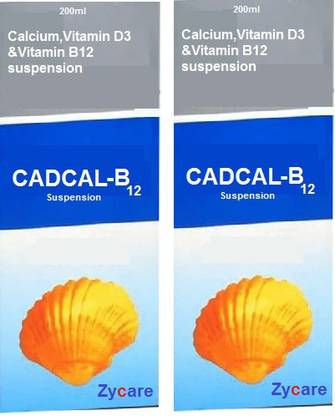 zycare CADCAL B12 SYRUP FOR CALCIUM DEFICIANCY IN BODY (2*200ML) Price ...