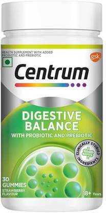 Centrum Digestive Balance Gummies, 30s |100% Veg|World's Multivitamin ...