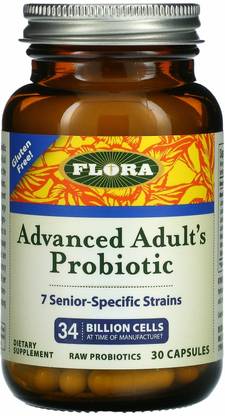 Flora Advanced Adult's Probiotic, 34 Billion Cells, 30 Capsules Price ...