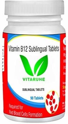 vitaruhe Vitamin B12 90 Tablets Methylcobalamin & Sublingual Supplement ...