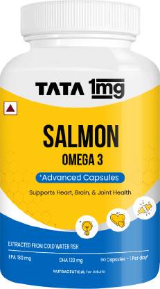 TATA 1mg Salmon Omega 3 Fish Oil with EPA (180mg) & DHA (120mg) Price ...