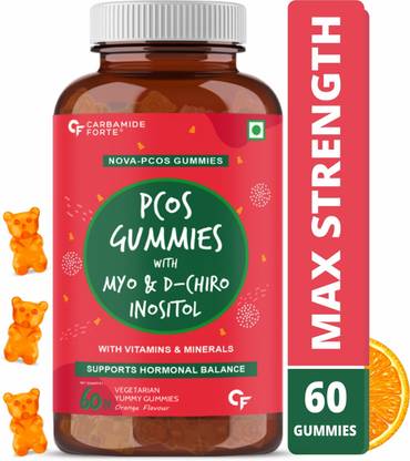 CARBAMIDE FORTE PCOS Balance Gummies, PCOS Supplement with 40:1 Ratio ...