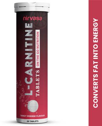 Nirvasa L Carnitine Effervescent Tablets | Pre Workout Fat Cutter for ...