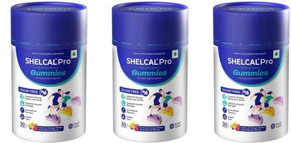 Shelcal Pro Calcium & Vtamin D3 ,30 Gummies x Pack of 3 Price in India ...