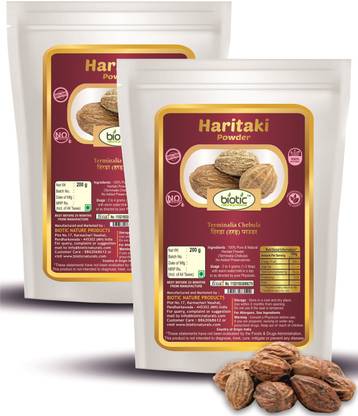 biotic Harad Powder (Terminalia Chebula) Haritaki Powder - Hirada ...