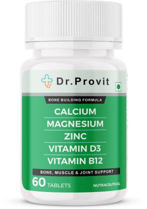 Dr.Provit Calcium 1000mg with Vitamin D3, Magnesium, Zinc & Vitamin B12 ...