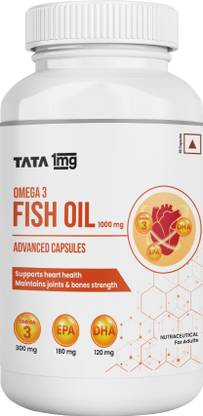 TATA 1mg Fish Oil Capsules for Hearth and Bone Health Price in India ...