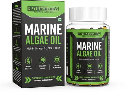 Nutracology Vegan Marine Algae Oil Algal Plant Based Omega 3 with EPA ...