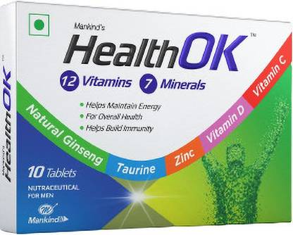 Health Ok Daily Multivitamin With Natural Ginseng for Energy & Overall ...
