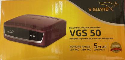 V-Guard VGS 50 CHERRY REFRIGERATOR/ FRIDGE STABILIZER UPTO 450 LTR ...