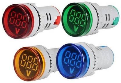VENDOZ Voltage Meter LED Display Digital Volt Indicator Combo,(1 Set of ...