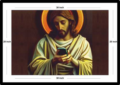 JORAS jesus-christ-using-smartphone-illustration Price in India - Buy ...