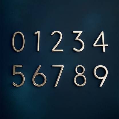 DecorTwist Metal House Number Modern Silver Door Number For Flat Door 4 ...