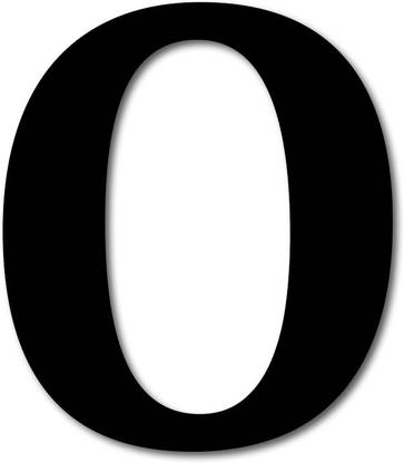 Chalk My Theme 9 Inch Large Wooden Letter O in Black Price in India ...