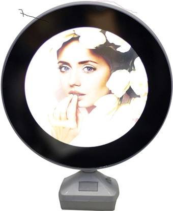 AL- FALAH MAGIC MIRROR PHOTO FRAME WITH LED LIGHT Lighted Mirror (Round ...