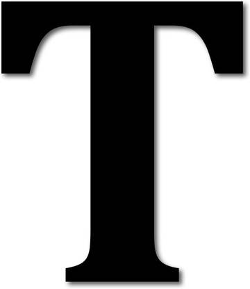 Chalk My Theme 9 Inch Large Wooden Letter T in Black Price in India ...