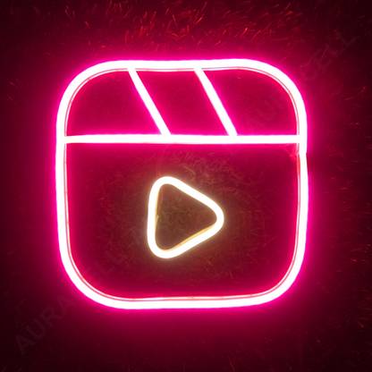 AURACELL Instagram Reels Logo Neon LED Sign Board for Influencers ...