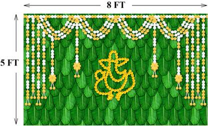 Ashu creation Backdrop And Pooja Decoration 5X8 Ft Cloth Price in India ...