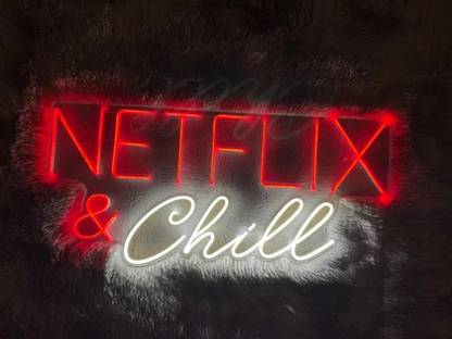 VYNES NETFLIX & CHILL LED Neon Signs Light LED Art Decorative Sign ...