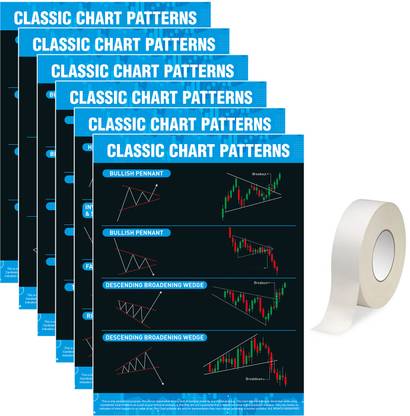 Saanvik Store Pack of 6 Classic Chart Pattern Sheet with double tape ...