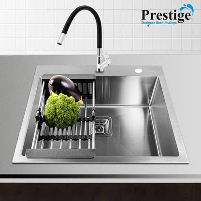 Prestige (24"x18"x10" TAP HOLE) 304 GRADE STAINLESS STEEL HANDMADE ...