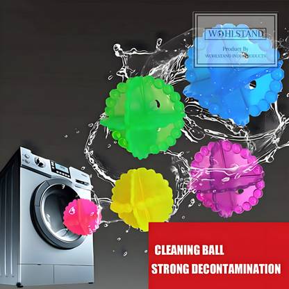 WOHLSTAND Washing Machine and Laundry Drying Silicone Balls Reusable ...