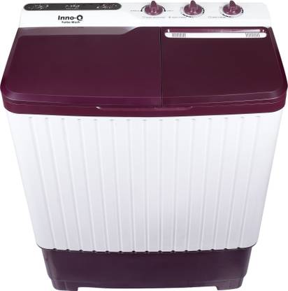 InnoQ 7.5 kg Semi Automatic Top Load Washing Machine Maroon, White ...