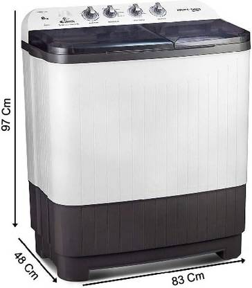 Voltas Beko 8 kg Semi Automatic Top Load Washing Machine Grey Price in ...