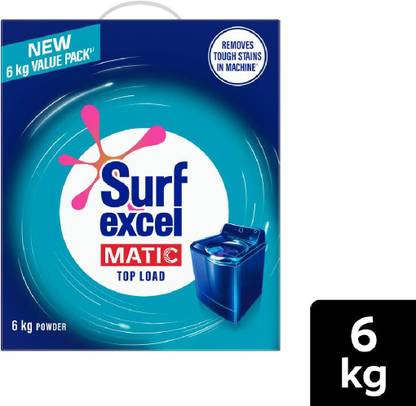 Surf excel Matic Top Load Detergent Powder 6 kg Price in India - Buy ...