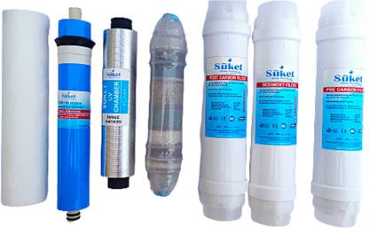 suket Complete Ro Filter Service Kit of 80 gpd membrane water (1year ...