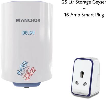 Anchor By Panasonic Delsy 25L Storage Geyser with 16 amp Smart Plug ...